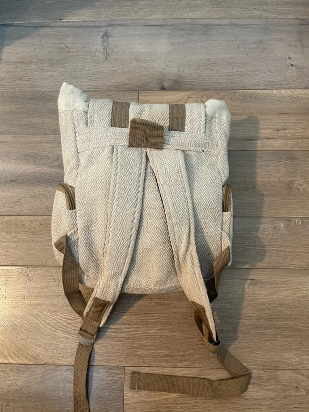 Kathmandu Imports | Bags | Kathmandu Cream And Tan Canvas Backpack ...